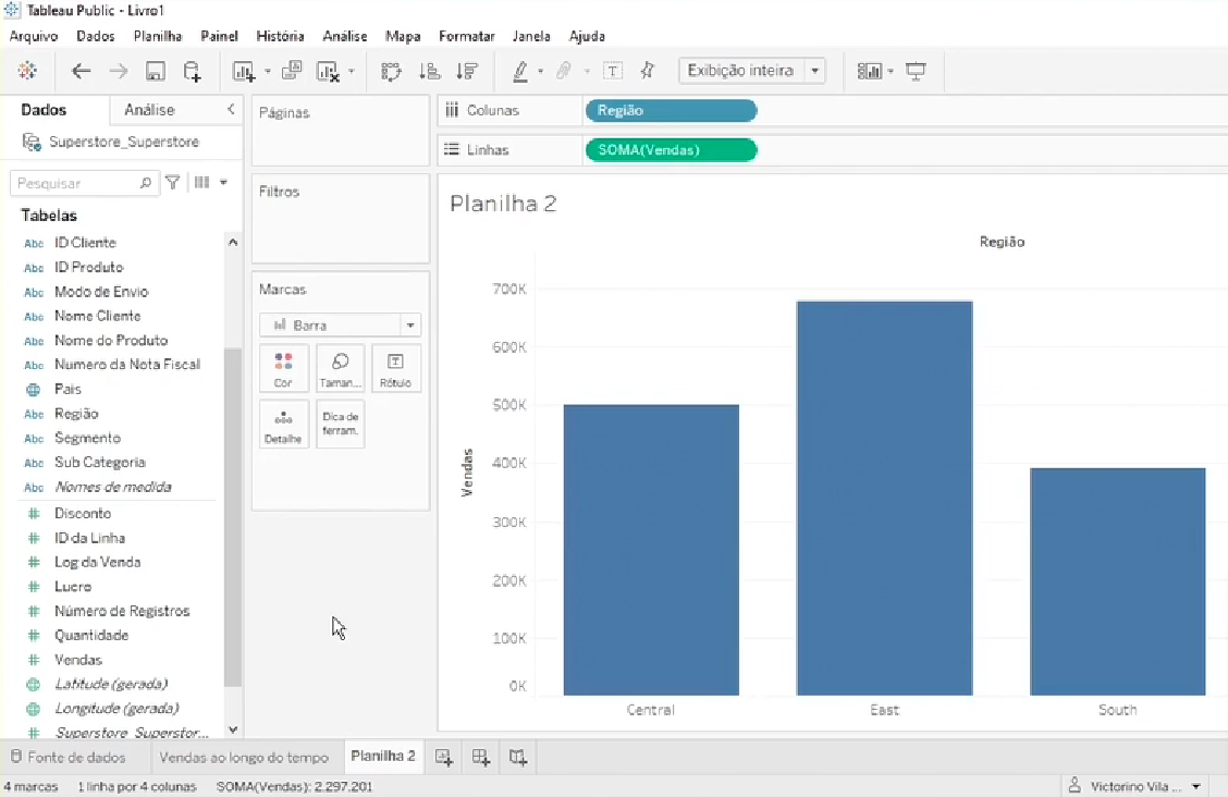 Tableau: construindo dashboards e histórias | Alura Cursos Online
